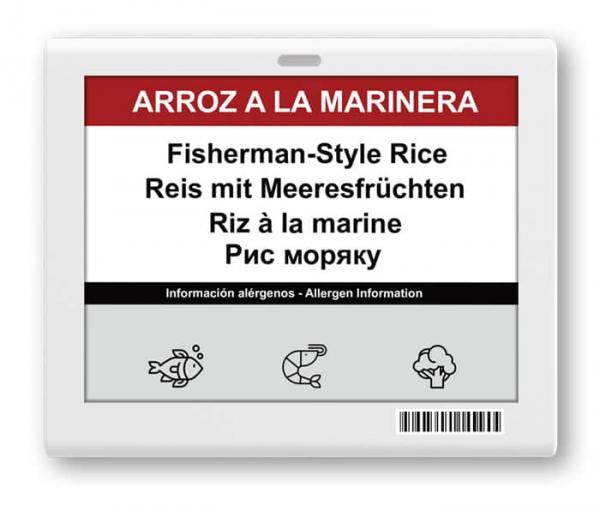 Electronic labels for Buffet Service - Etiquetas Electrónicas